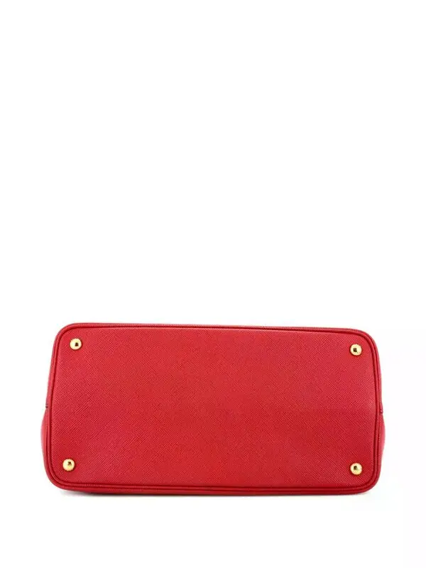 Prada Cuir Double Saffiano Leather Large Tote Bag - Red