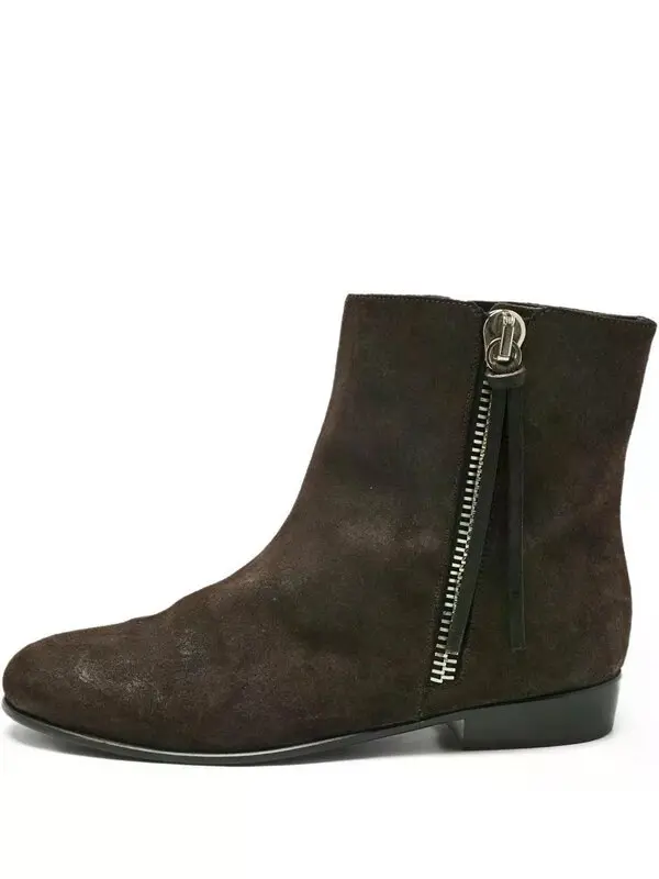 GIUSEPPE ZANOTTI Suede Zip-up Boots