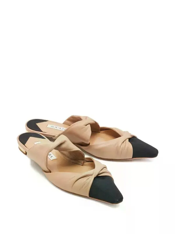 AQUAZZURA Twist-strap Flat Mules