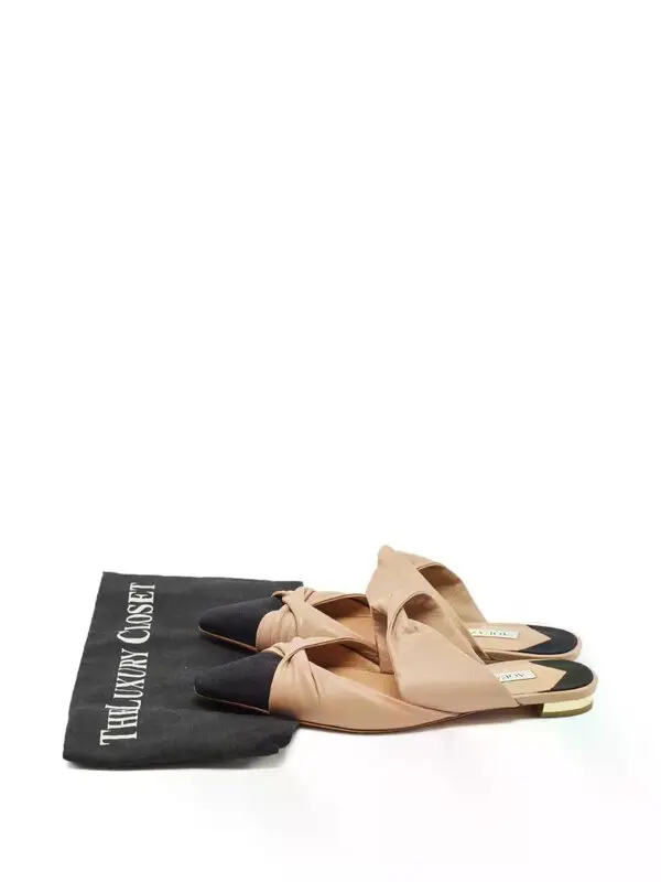 AQUAZZURA Twist-strap Flat Mules