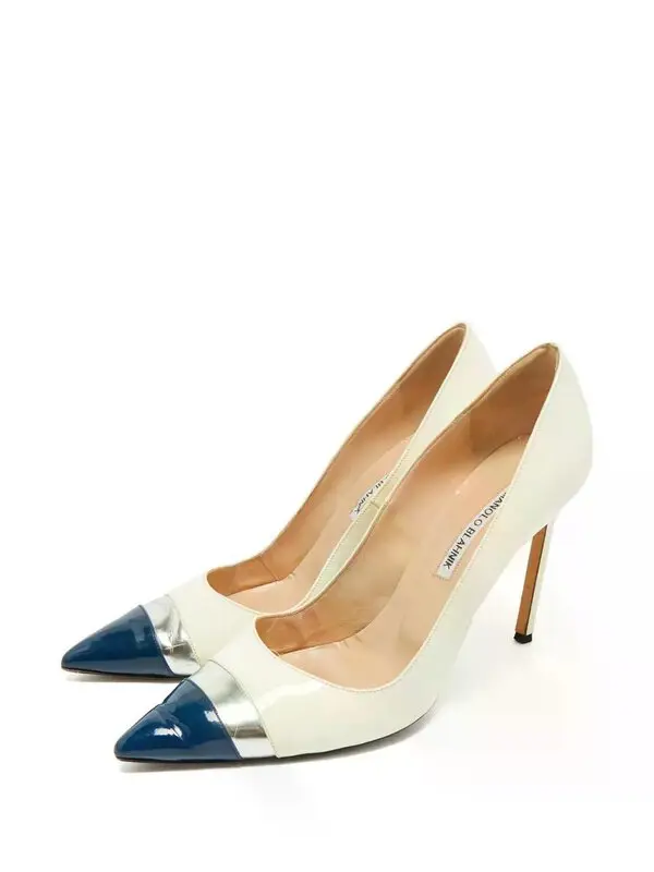 Manolo Blahnik Pointed-toe Leather Heeled Pumps