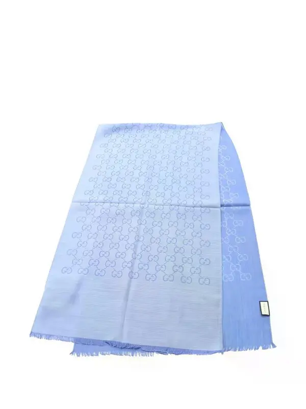 Gucci 2020s Gg-pattern Scarf - Blue