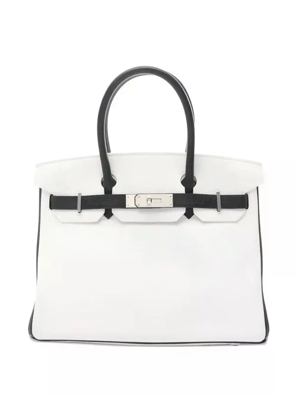 Hermès 2020 30 Birkin Leather Tote Bag - White