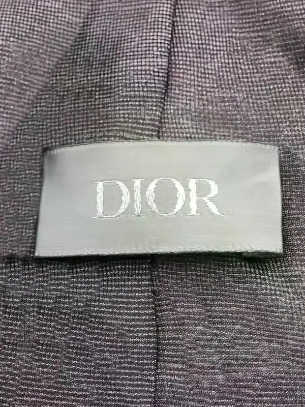 Dior 2010s Logo-detail Silk Tie - Grey