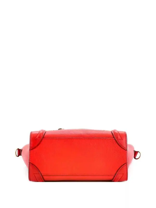 Celine Bicolor Luggage Nano Crossbody Bag Grainy Leather