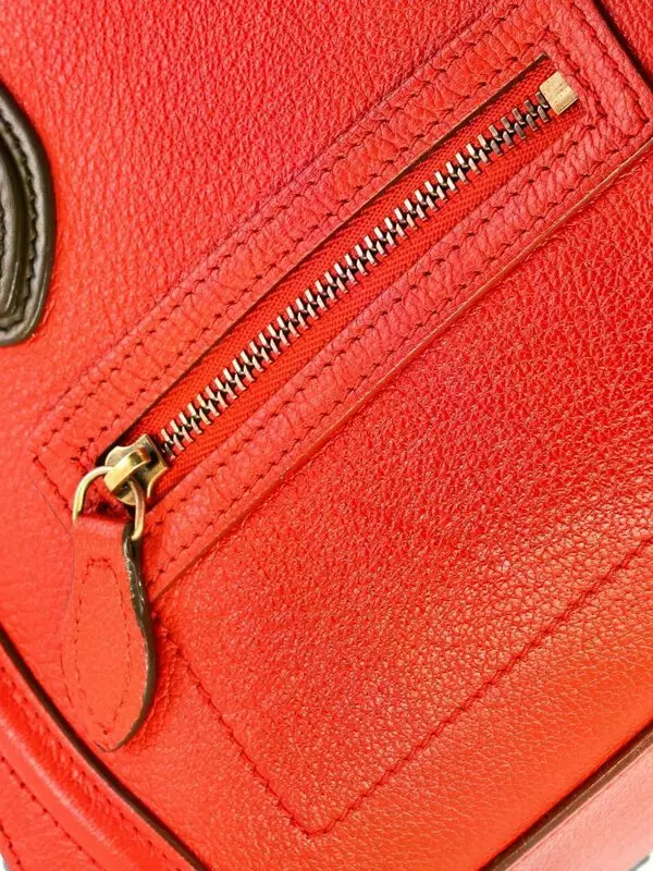 Celine Bicolor Luggage Nano Crossbody Bag Grainy Leather