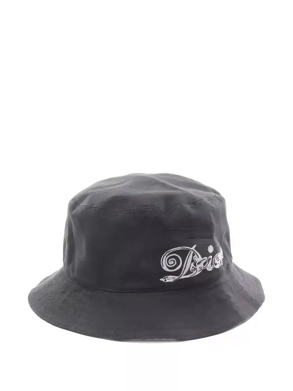 Dior X Kenny Scharf Logo-embroidered Bucket Hat - Black