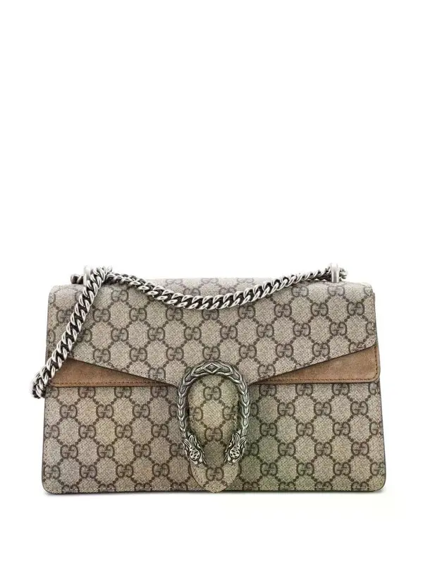 Gucci Dionysus Small Shoulder Bag Gg Coated Canvas - Brown