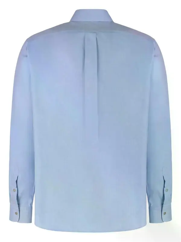 Fendi Logo-embroidered Chest-pocket Shirt - Blue