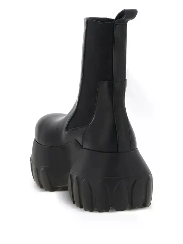 Rick Owens Elastic-detail Leather Ankle Boots - Black