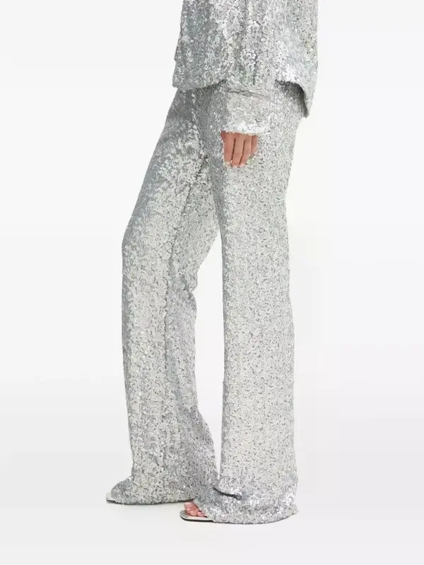 Stine Goya Sequin-embellished Wide-leg Trousers