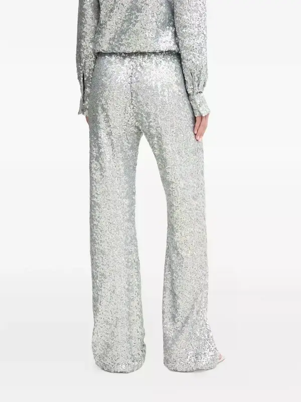 Stine Goya Sequin-embellished Wide-leg Trousers