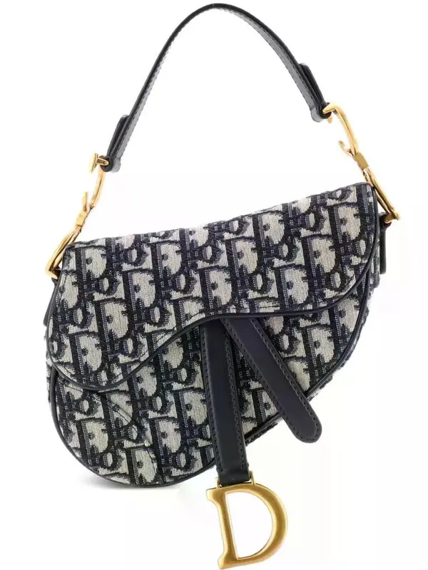 Dior Saddle Handbag Oblique Canvas Mini Shoulder Bag - Blue