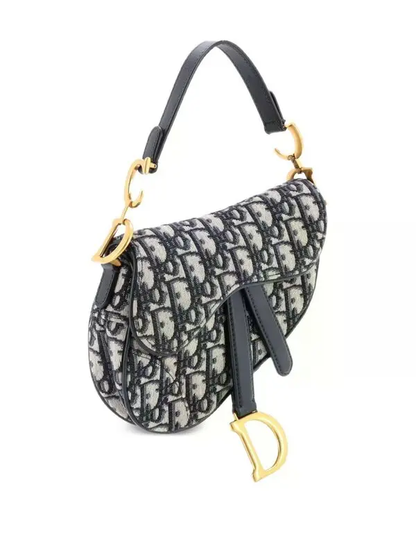 Dior Saddle Handbag Oblique Canvas Mini Shoulder Bag - Blue
