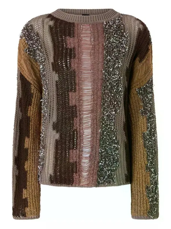 Pinko Sequin Striped Sweater