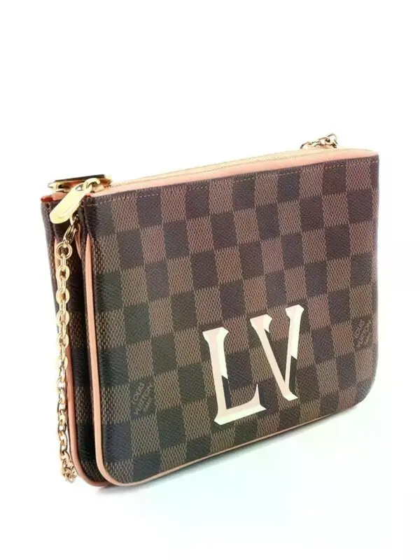 LOUIS VUITTON Damier Azur Double Zip Pochette
