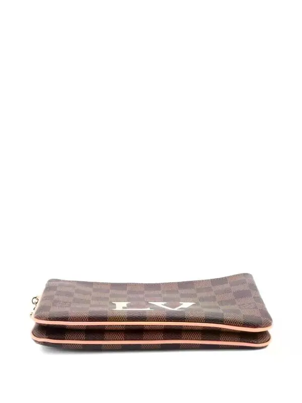 LOUIS VUITTON Damier Azur Double Zip Pochette