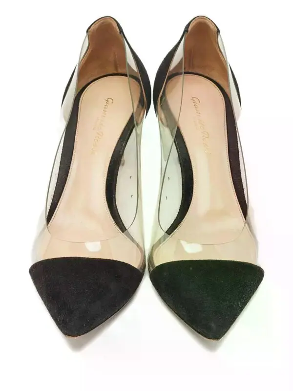 AHMED AMER Suede Pumps With Pvc Paneling