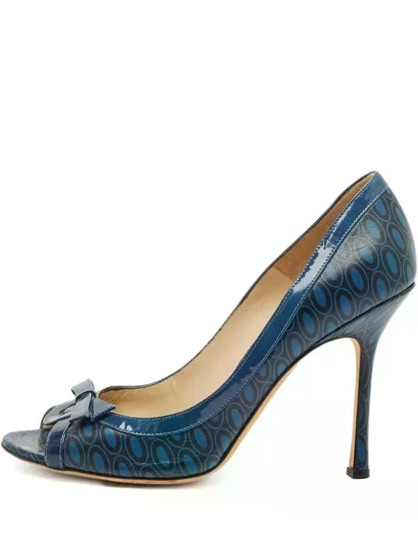 JIMMY CHOO Peep-toe Pumps With Bow Detailing