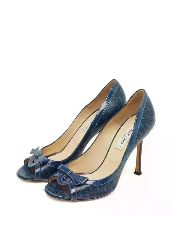 JIMMY CHOO Peep-toe Pumps With Bow Detailing