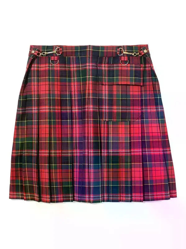 Undercover Check Buckle Skirt