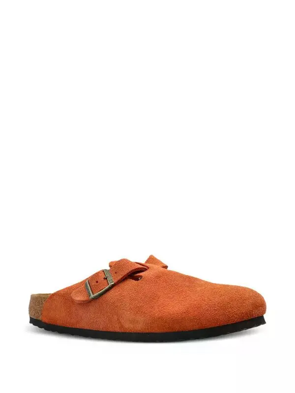 BIRKENSTOCK Boston Buckle Suede Clogs