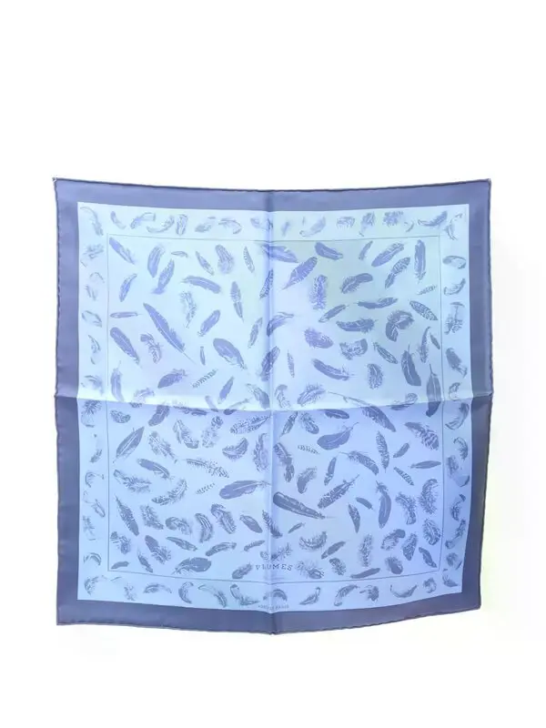 Hermès 10s Plumes Silk Scarf