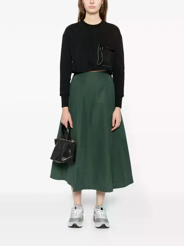 AND WANDER Logo-embroidered Skirt