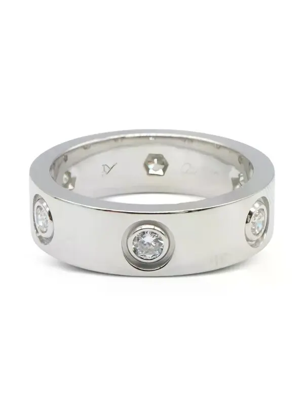 CARTIER 2010s Love Diamond Ring - Silver