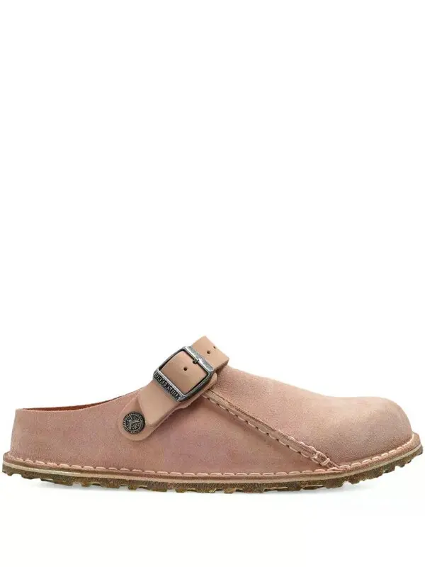 BIRKENSTOCK Buckle Suede Mules - Pink