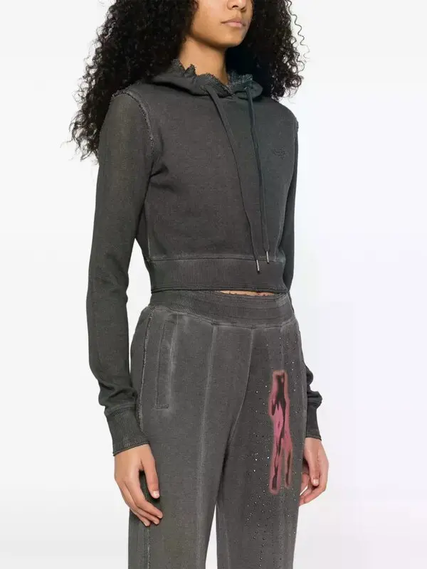 DIESEL® Hoodie With Rhinestone Embellishment