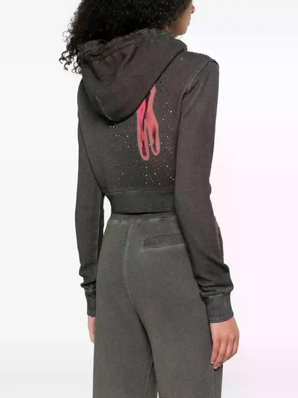 DIESEL® Hoodie With Rhinestone Embellishment