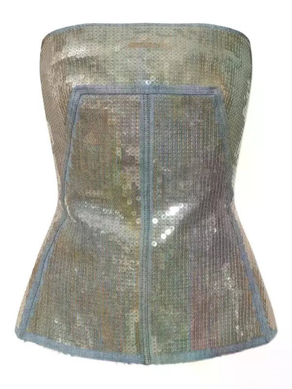 Rick Owens Sequin Panelled Top