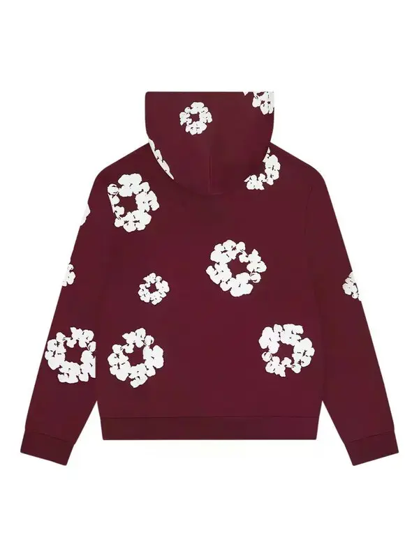 DENIM TEARS Wreath-print Hoodie - Red
