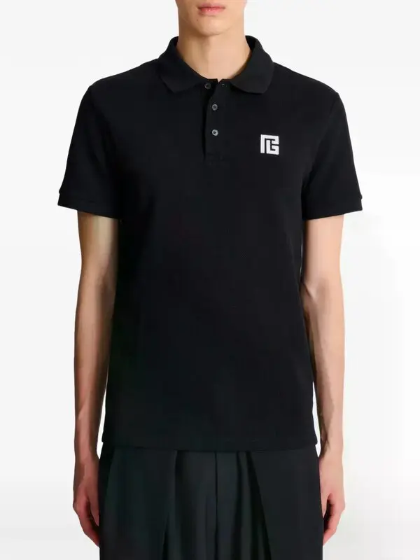 Balmain Logo-embroidered Polo Shirt