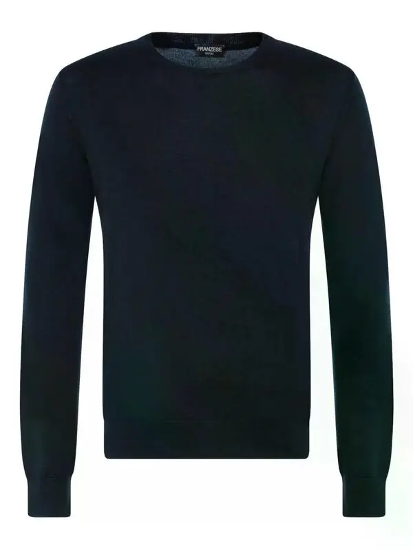FRANZESE COLLECTION Ribbed Crew-neck Sweater - Blue