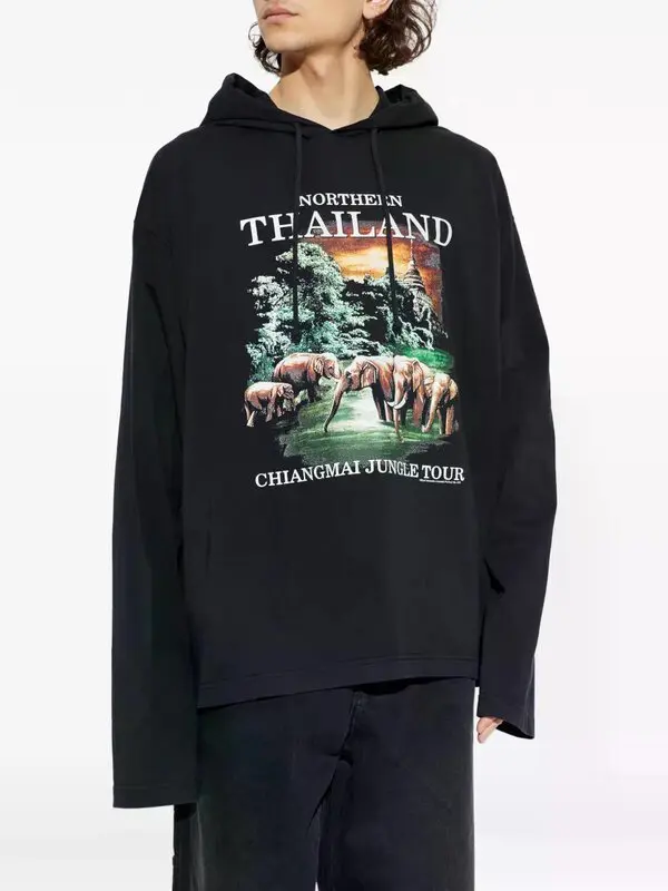 Vetements Printed Hooded Sweatshirt