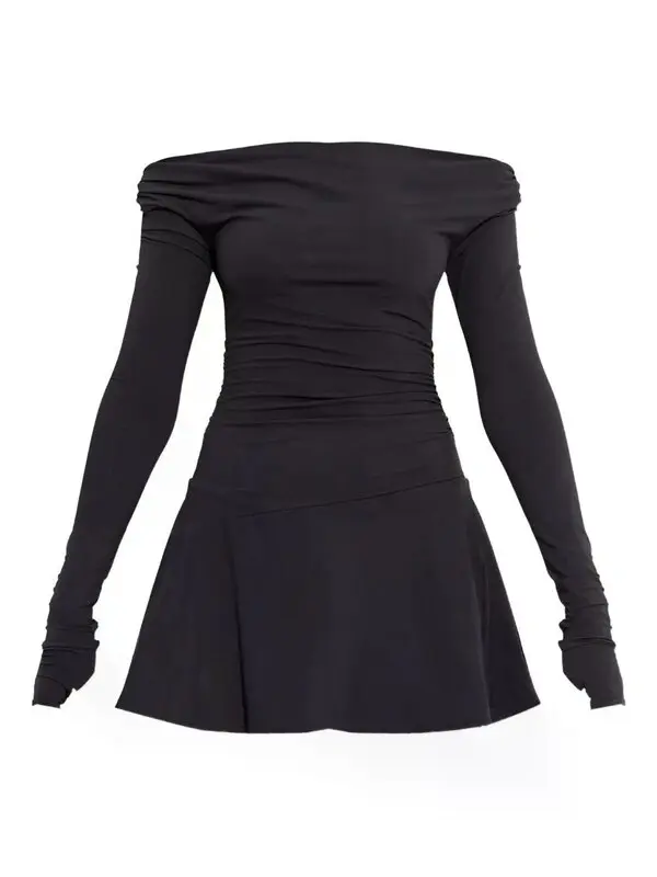 Bond Eye Nixi Long-sleeve Ruched Beachwear - Black