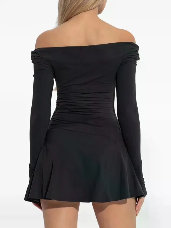 Bond Eye Nixi Long-sleeve Ruched Beachwear - Black
