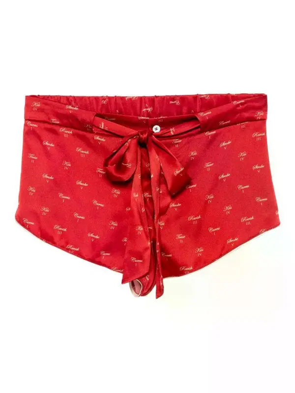 Kiki De Montparnasse Printed Pyjama Shorts - Red