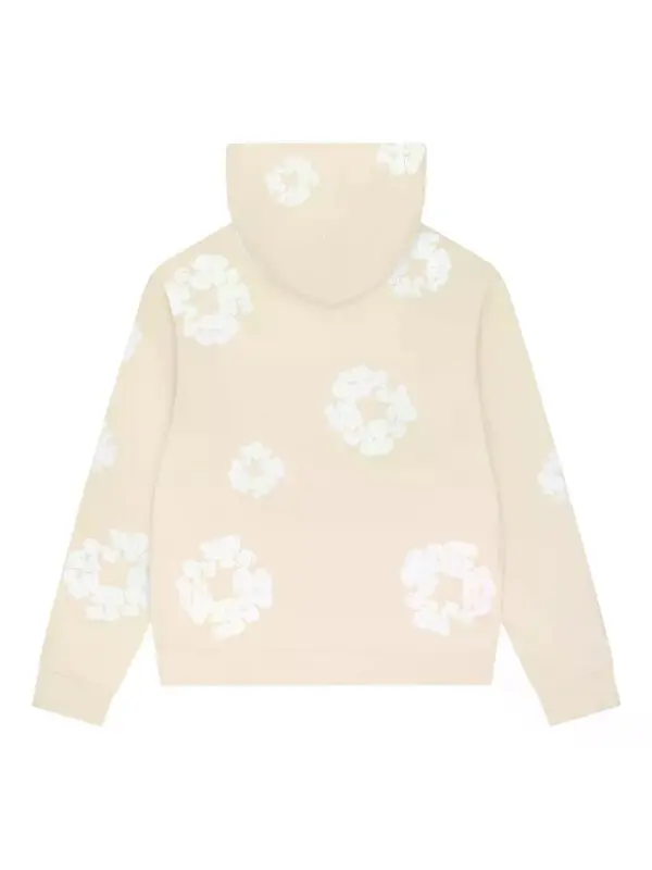 DENIM TEARS Cotton Wreath Long-sleeve Hoodie - Neutrals