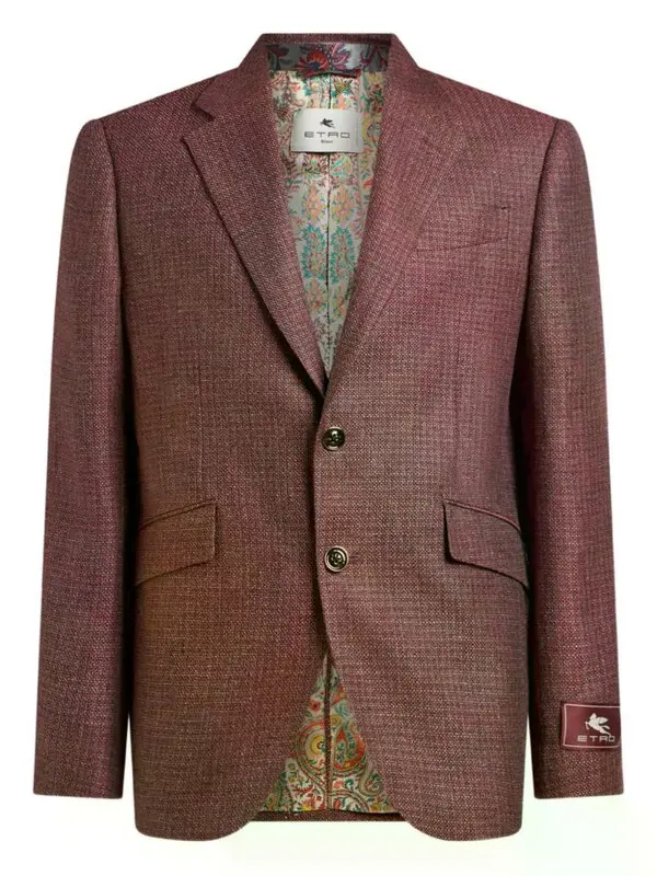 Etro Single-breasted Mouliné Blazer