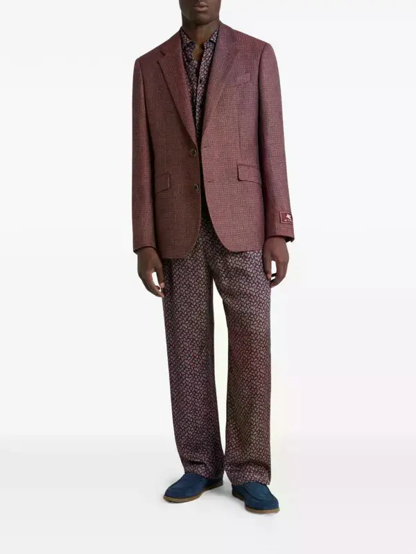 Etro Single-breasted Mouliné Blazer