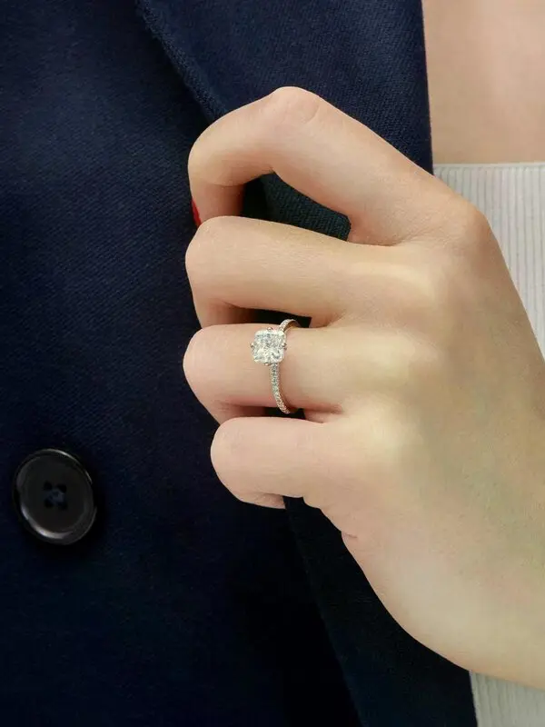 JEWELS AFICIONADO 18k White Gold Diamond Engagement Ring