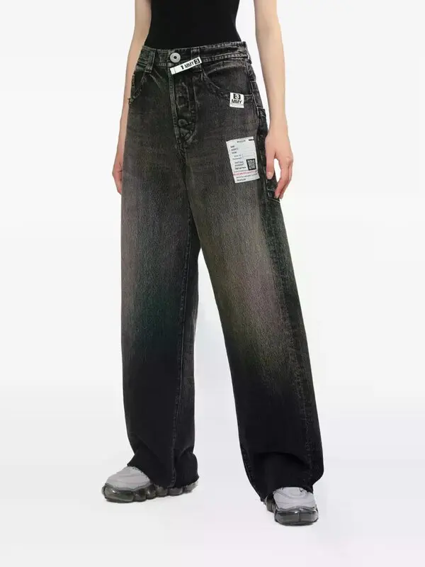 Mihara Yasuhiro Raw-cut Wide-leg Jeans