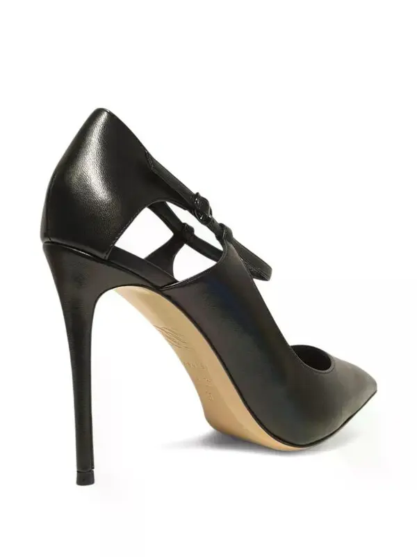 Casadei 100mm Samurai Julia T-strap Stiletto Pumps - Black