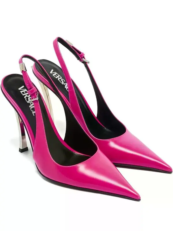 Versace Leather Point-toe Pumps