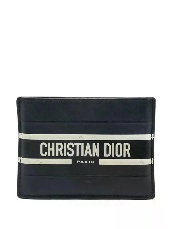 Dior Debossed-logo Card Case - Black