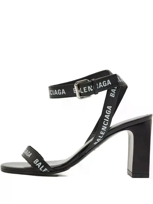 Balenciaga Logo-print Ankle-strap Sandals