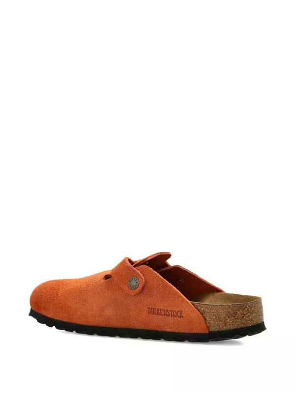 BIRKENSTOCK Boston Buckle Strap Mules - Orange